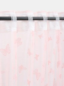 Sinsay - Záclona s motivem motýlů - pastelová růžová