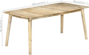 Jídelní stůl 180 x 90 x 76 cm masivní mangovníkové dřevo 282720