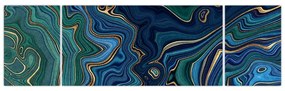 Obraz - Zeleno-modrý mramor (170x50 cm)