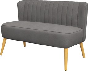 HOMCOM 2místná pohovka dvoumístný loveseat se vzhledem lnu, dvojsedák, dřevěné nohy, do 150 kg, tmavě šedá, 117 x 56,5 x 77 cm| Aosom