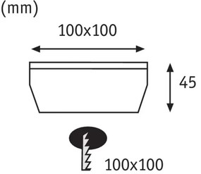 Paulmann 93774 - LED/0,24W IP67 Solární nájezdové svítidlo CUBE 1,2V