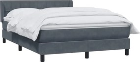 Box spring postel s matrací tmavě šedá 160x210 cm samet 3318118