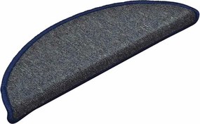 Schodové rohože 15 ks 56 x 17 x 3 cm tmavě šedé a modré, půlkulaté 322364