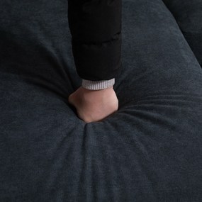 HOMCOM Rohová Sedačka se Spací Funkcí, 3místná Sedačka s Polštáři, L-Tvarovaný Gauč do Obývacího Pokoj, Ložnice 197 x 139 x 91 cm, Polyester, Tmavě š…