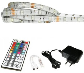 ECOLIGHT LED pásek - RGB 5050 - 2,5m - 30LED/m - 7,2W/m - IP65 - komplet - ovládání 44 tlačítek