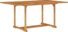 vidaXL Zahradní stůl 150 x 90 x 75 cm masivní teakové dřevo [315103]