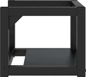 Nástěnný koupelnový regál pod umyvadlo černý 40x38x31 cm železo 338493