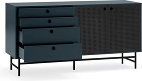 Černo-modrá komoda Teulat Punto, šířka 150 cm
