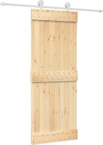 vidaXL Posuvné dveře s kováním 80 x 210 cm masivní borové dřevo [3203087]