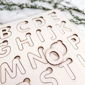 Dřevěná montessori vkládačka pro děti - ABECEDA | SENTOP H012