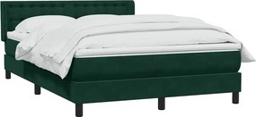 Box spring postel s matrací tmavě zelená 160x220 cm samet 3318498