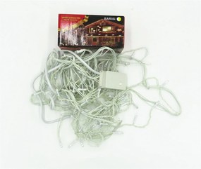 HJ Ozdobný 96 LED řetězový závěs  bílý plast 4.5m LED barva: Studená bílá/Cold white