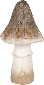 Béžovo-hnědá keramická dekorace houba Mushroom - Ø 12*22 cm
