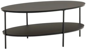 OnaDnes -20% Černý skleněný konferenční stolek Kave Home Fideia 110 x 65 cm