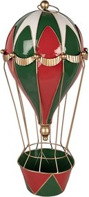 Vánoční kovová dekorace horkovzdušný balón- Ø 28*66 cm