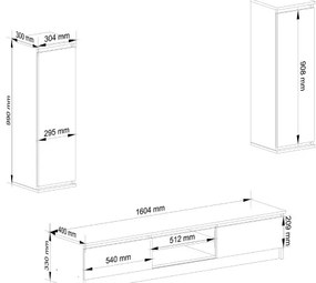 Obývací sestava CLP bílá