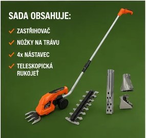 ASIST smart garden AE3N36T AKU nůžky s tyčí 3v1 3,6 V, 1,5 Ah