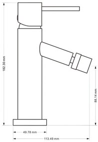 Mexen Rumba bidetová baterie, růžové-zlato, 73520-60