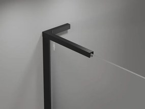 Mexen Mist L asymetrická pětiúhelníková sprchová kabina s pravým otevíráním 80 x 90 cm, černý rám, černá