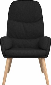 Relaxační křeslo se stoličkou černé textil 3097348