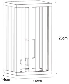 Moderní venkovní nástěnné svítidlo černé 26 cm IP44 - Dijon
