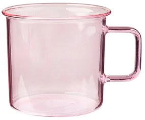 Hrnek Glass 0,35l, růžový