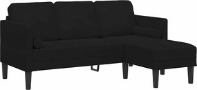 Set pohovek 2 ks Černá Polyester 3329270