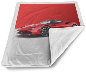 Sablio Deka pro miminko Ferrari na červenobílé - 90x120 cm