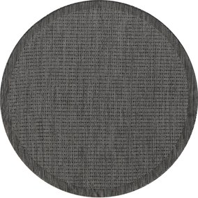 Ayyildiz, Kusový koberec Giza 1410 Black kruh, 120x120 (průměr) kruh, černá, chodba / předsíň