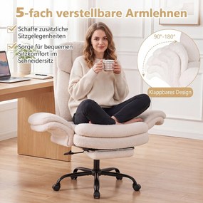Costway Kancelářské křeslo ergonomické výškově nastavitelné manažerské křeslo