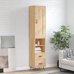 vidaXL Skříň highboard 34,5 x 34 x 180 cm kompozitní dřevo [3200234] Barva: Betonová šedá