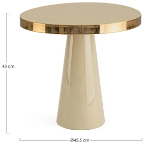 Konferenční stolek nandi ø 45,5 cm béžový MUZZA