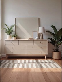 Bílý/šedý oboustranný/ručně tkaný vlněný koberec 80x150 cm Vika – Hanse Home