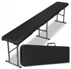 Skládací cateringová lavice 180 cm - černá