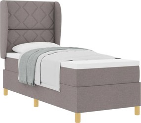 Postel s boxspringem s čelo Taupe 200 x 80 cm textil 3340785