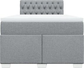 Box spring postel s matrací světle šedá 120 x 200 cm textil 3285862