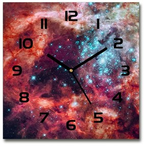 Wallmuralia Skleněné hodiny čtverec Magellanův oblak 30x30 cm