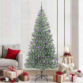 Umělý vánoční stromeček se sněhem a LED osvětlením 210 cm 3396830