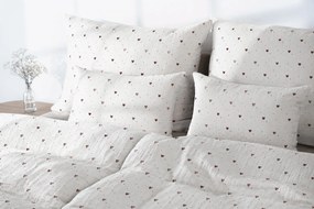 Mušelínové prodloužené povlečení Srdíčka Velikost: 140 x 220 + 70 x 90