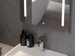 Obdélníkové zrcadlo MEXEN REMI 60x80 cm - s LED podsvícením a vyhříváním, 9804-060-080-611-00