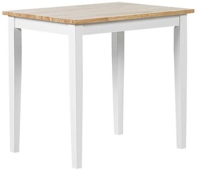 Jídelní stůl 60 x 80 cm světlé dřevo s bílou BATTERSBY Beliani