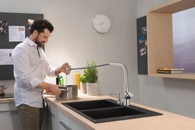 Hansgrohe Talis Select M51, dřezová baterie M5117-H300 s výsuvnou sprškou, sBOX, chromová, 73867000