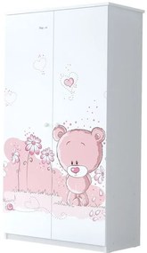 Šatní skříň Růžový medvídek