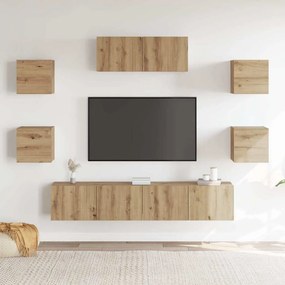 Sada 5 kusů nástěnné TV skříňka dub artisan 3329208