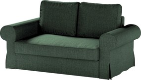 Potah na pohovku IKEA Backabro 2-místná, rozkládací barva zelená látka pletený vzor