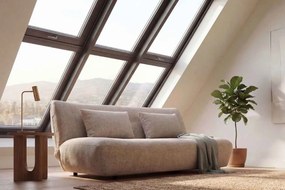 Designová rozkládací pohovka Litonya 200 cm šedo-hnědá