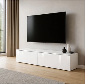 TV stolek 1,75 lesklá bílá Legs Box
