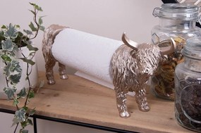 Držák kuchyňských rolí kráva Cow Gold - 46*11*21 cm