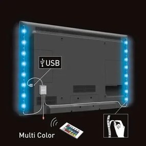 Solight WM504 LED RGB pásek pro TV / 2x 50cm / USB / vypínač / dálkový