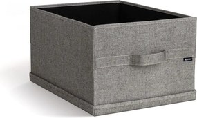 Šedý látkový úložný box s víkem 36x46x25 cm Soft Storage Large – Bigso